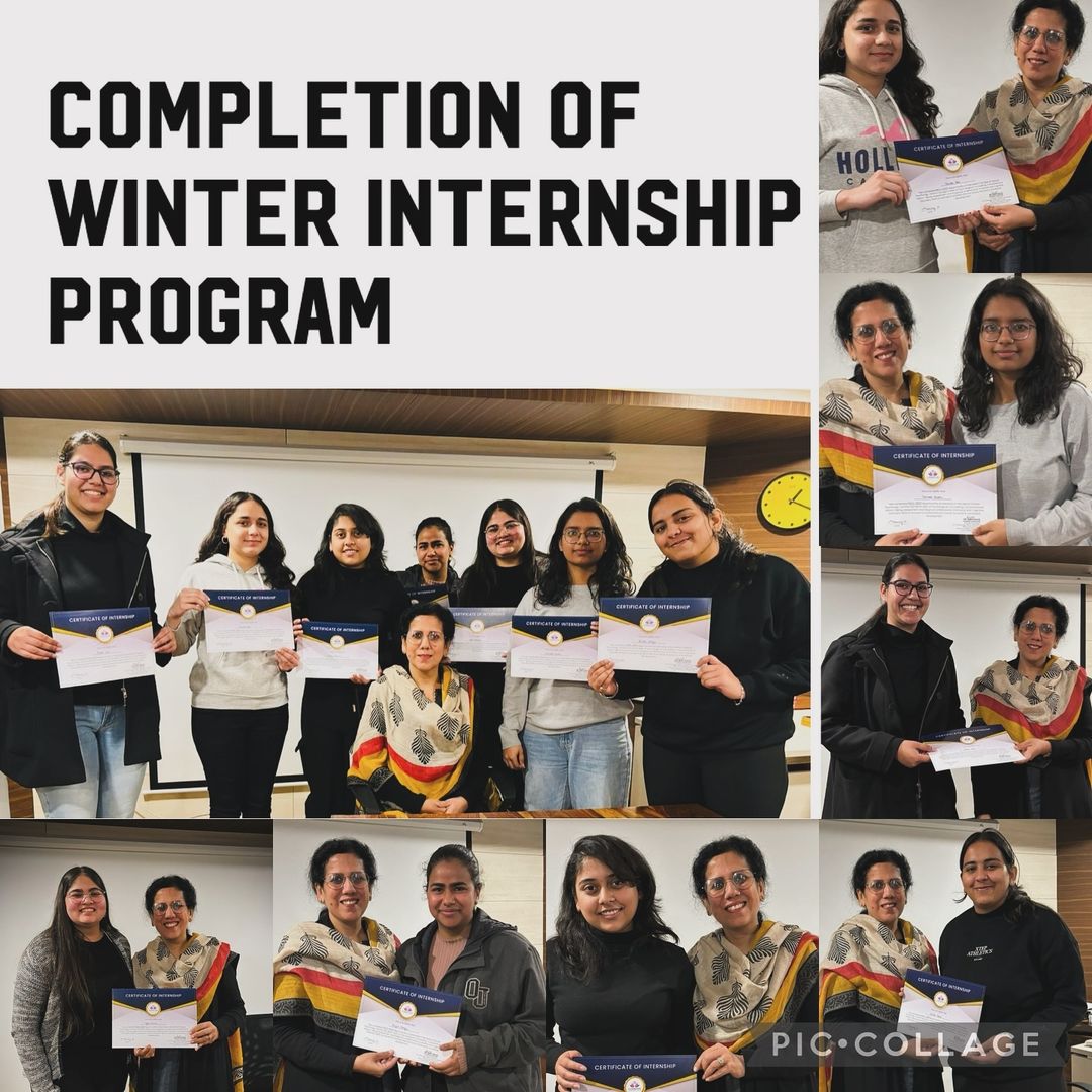 Internship Programs - Dr. Ruby Ahuja