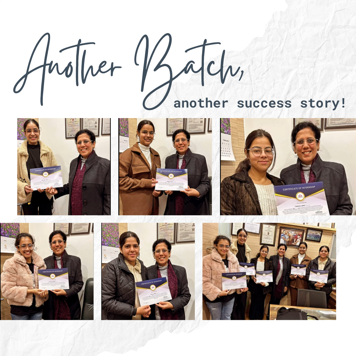 Internship Programs - Dr. Ruby Ahuja